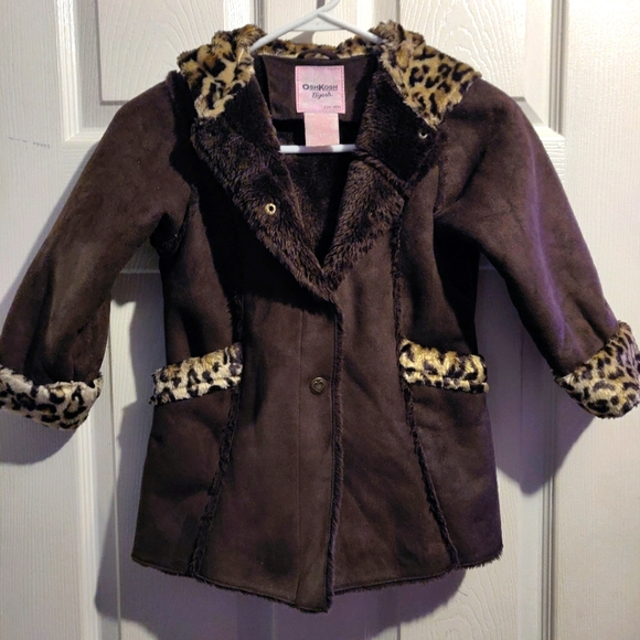OshKosh B'gosh | Jackets & Coats | Oshkosh Brown And Leopard Print Coat ...